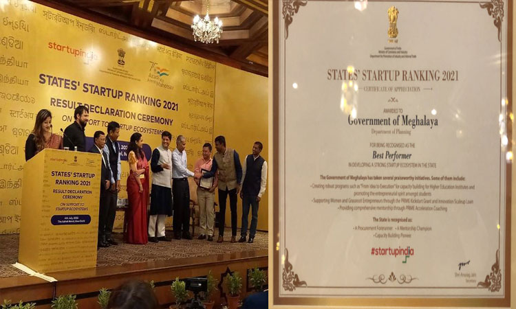 Meghalaya wins the ‘Best Performer’ award in the National Startup ...